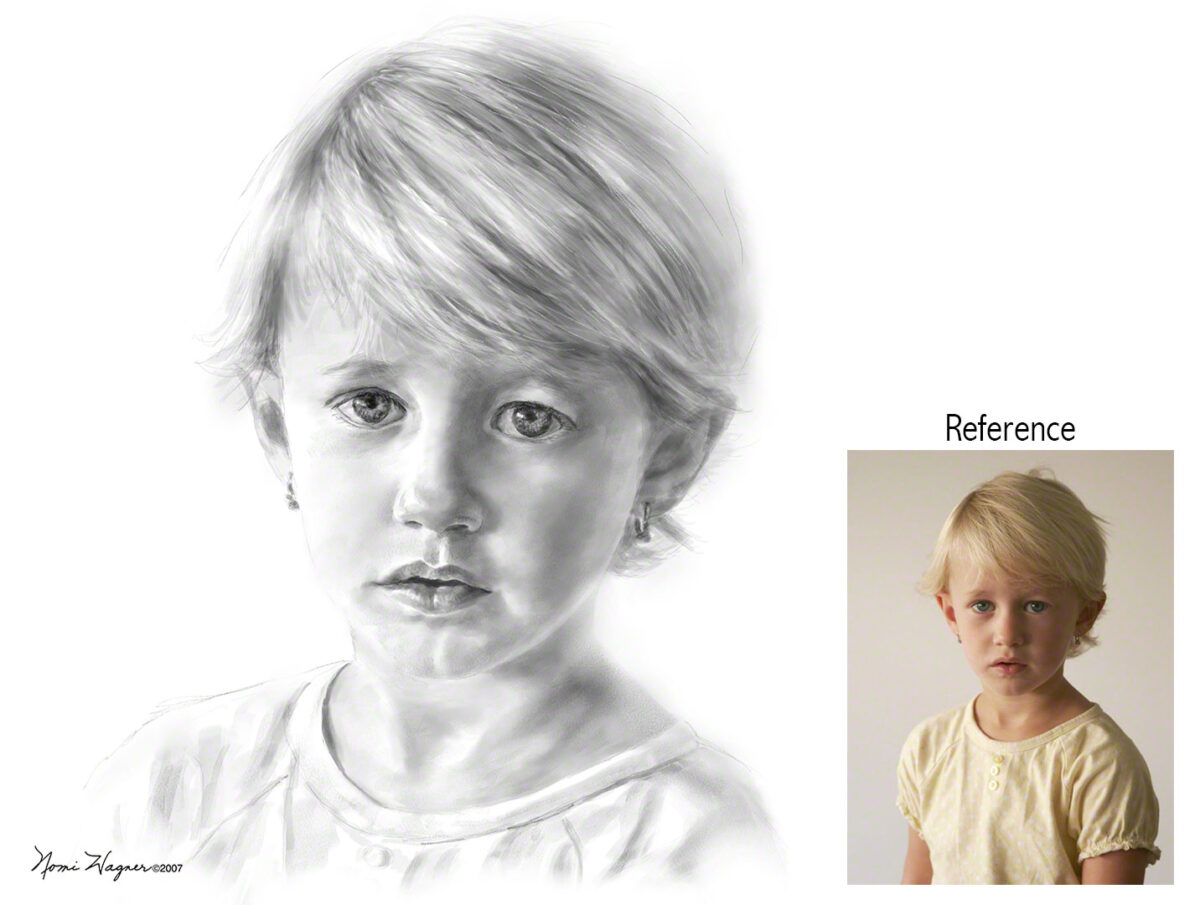 Close-up Painting of a Toddler Girl | Nomi Wagner, Portrait Artist